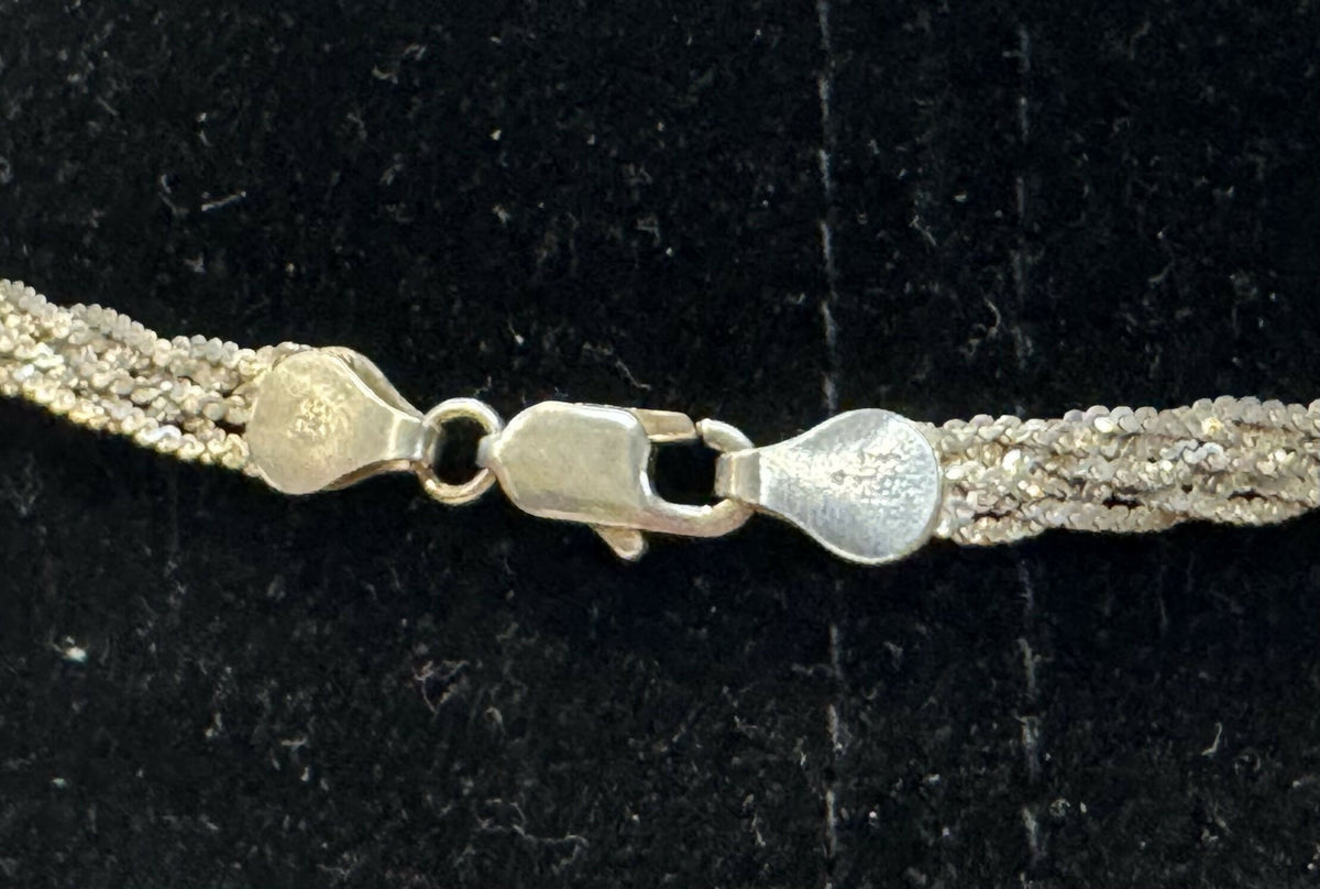 Sterling Silver Braided Chain Necklace w / Lobsterclaw Clasp – Paradise ...