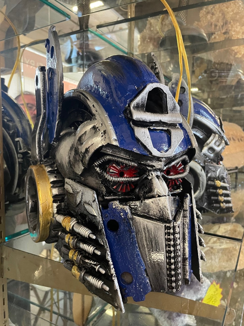 Optimus Prime Head Transformer on stand life size 1.5ft tall Metal scu ...